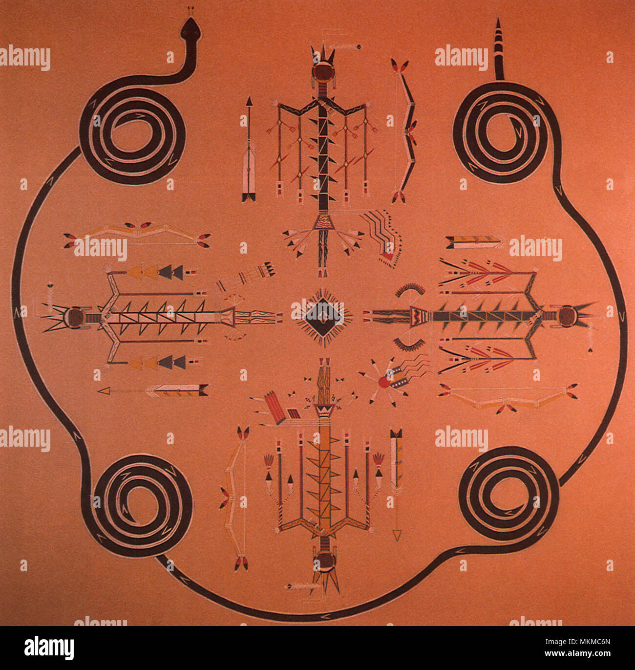 Endless Snake and Wind People Stock Photo - Alamy