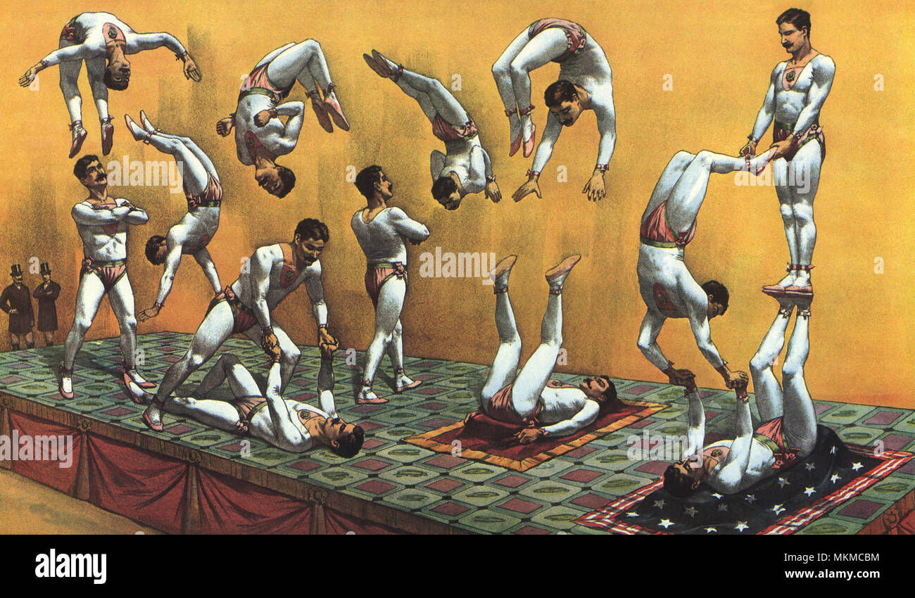 Vintage circus acrobats hi-res stock photography and images - Alamy