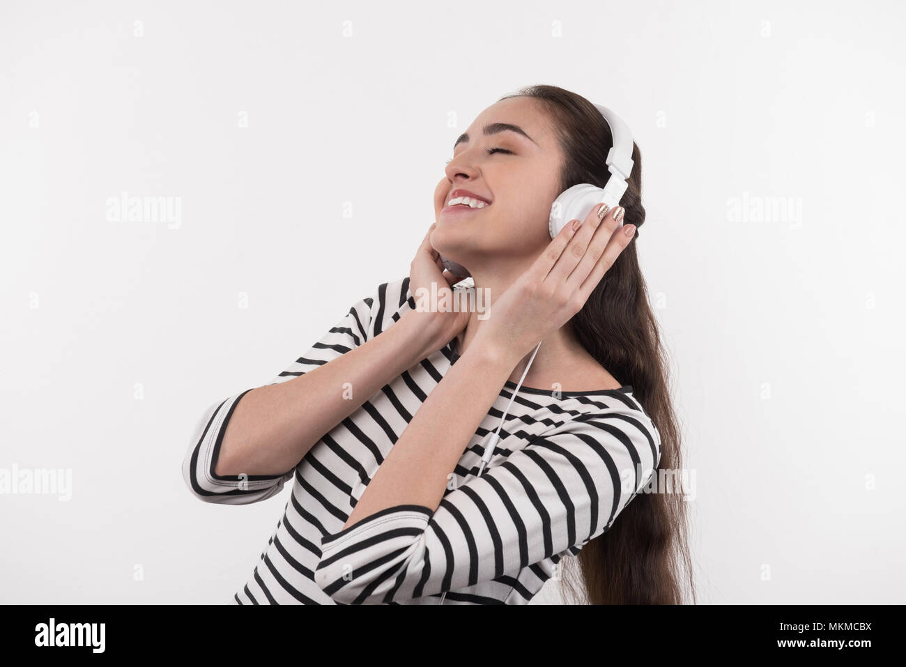 Female model face enjoying expression hi-res stock photography and ...