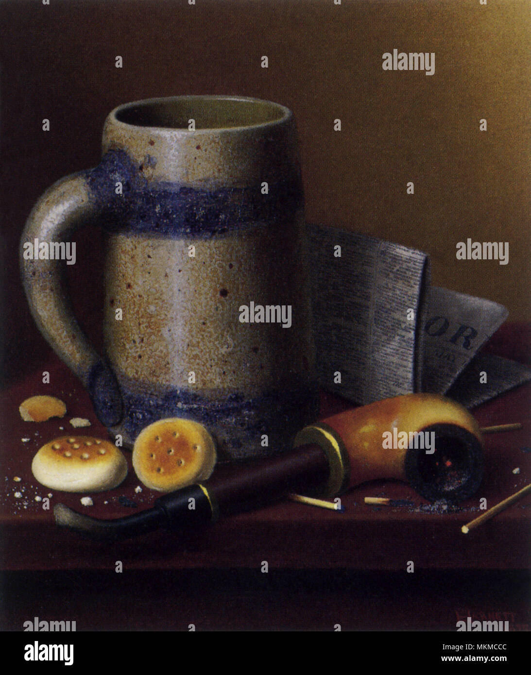 A Man’s Table Reversed Stock Photo - Alamy