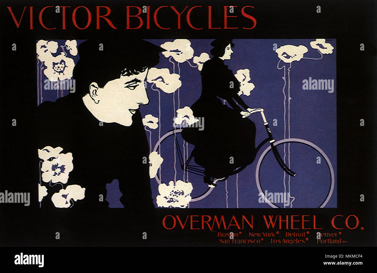 Victor Bicycles; In Purple and White Stock Photo - Alamy