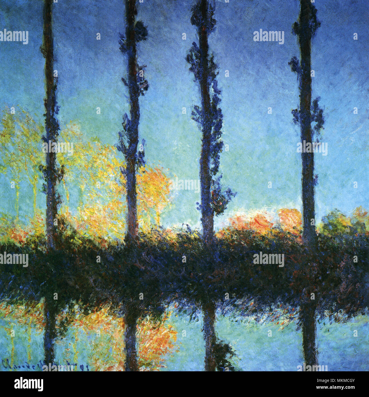Claude monet poplars hi-res stock photography and images - Alamy