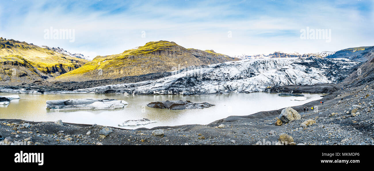 Panoramic landscape in iceland glacier Stock Photo - Alamy