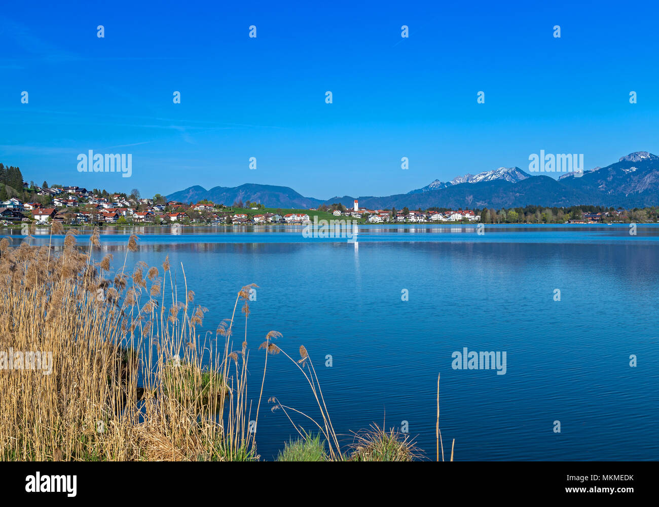 Lake Hopfensee near Fuessen, Bavaria, Germany Stock Photo - Alamy