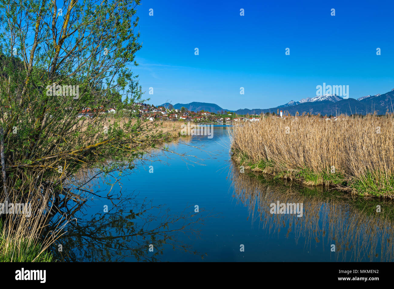 Lake Hopfensee near Fuessen, Bavaria, Germany Stock Photo - Alamy