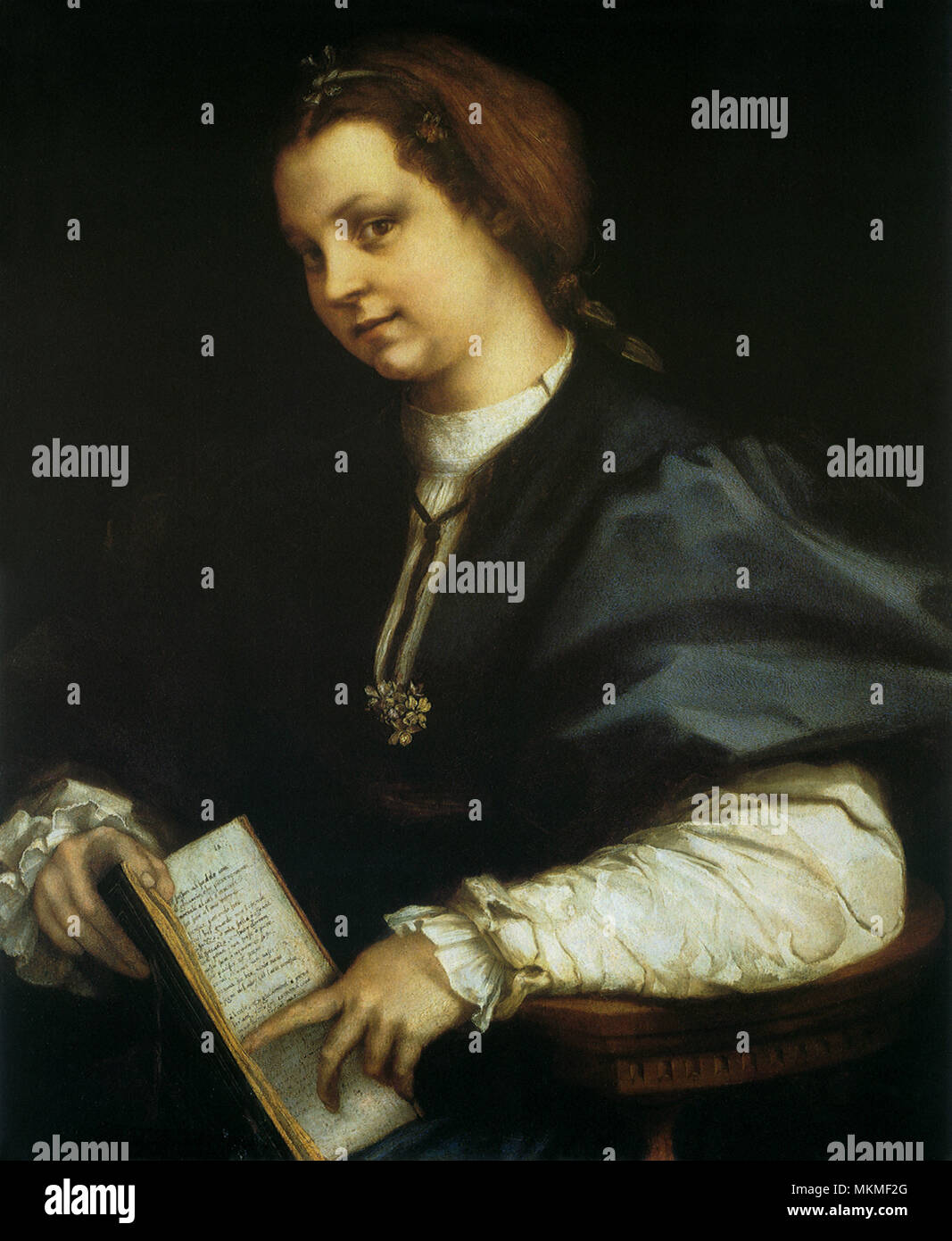 Renaissance girl reading hi-res stock photography and images - Alamy