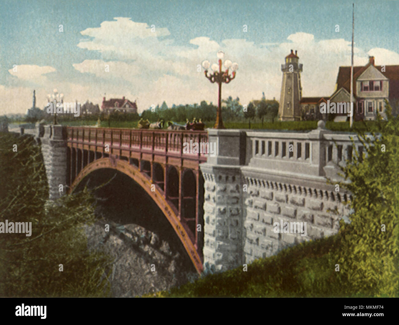 Bridge at Lake Park. Milwaukee Stock Photo - Alamy