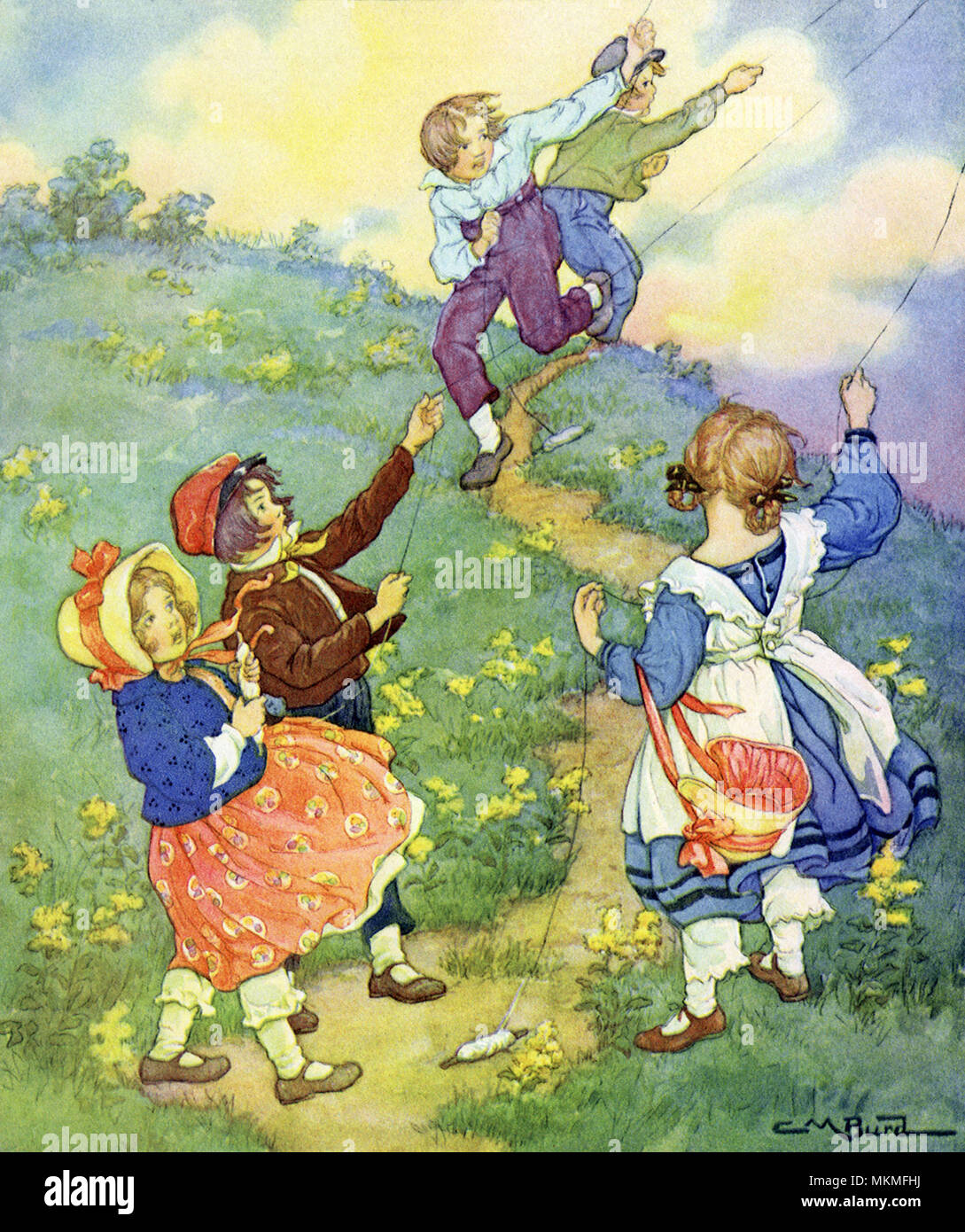 Kite Flying Paintings For Kids