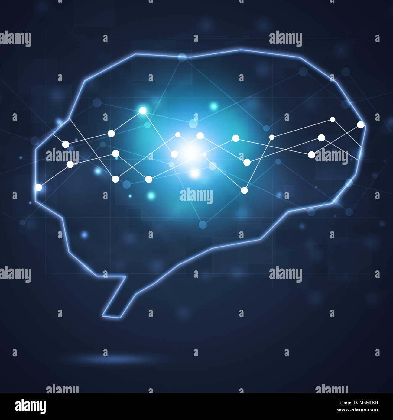 abstract human brain shape concept business background Stock Photo - Alamy