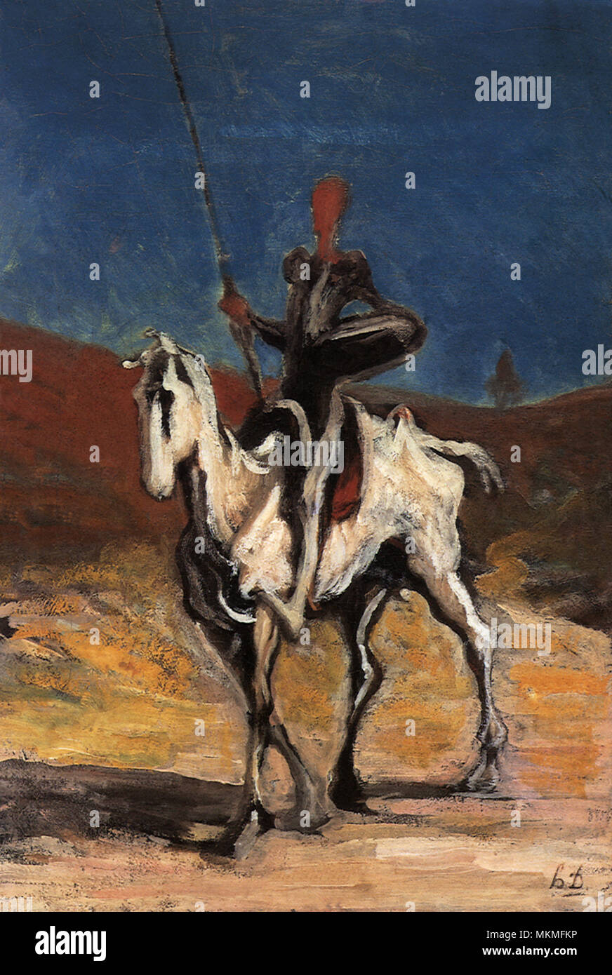 Don Quixote on Horseback Stock Photo - Alamy