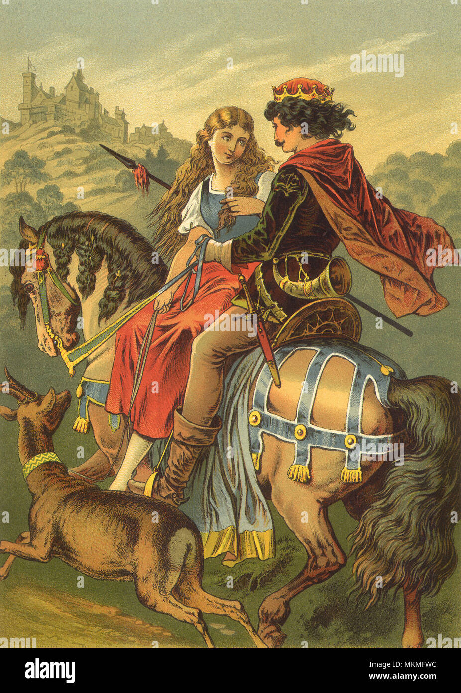 Prince Rescues Maiden Stock Photo - Alamy