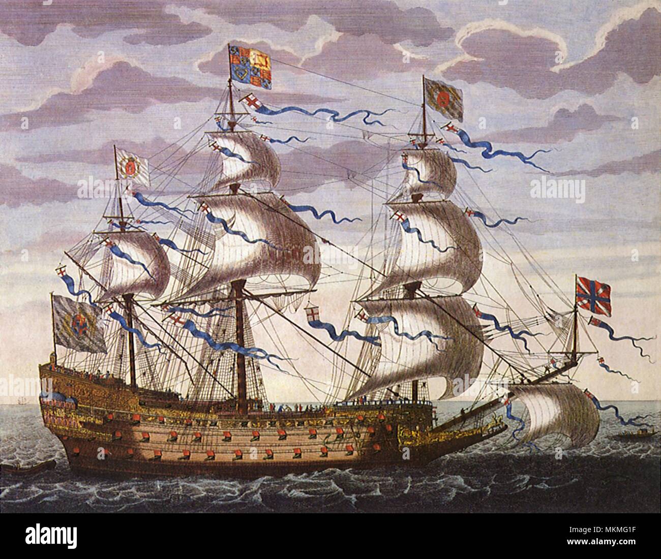 English Warship Royal Stock Photo - Alamy