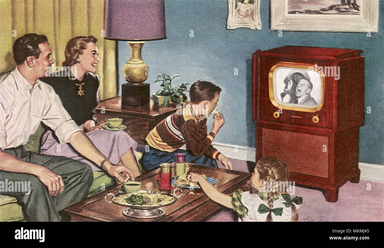 Vintage Tv Family High Resolution Stock Photography and Images - Alamy