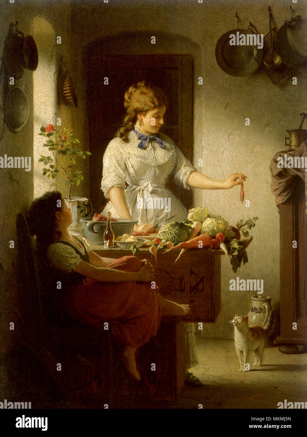 Kitchen scene illustration hi-res stock photography and images - Alamy