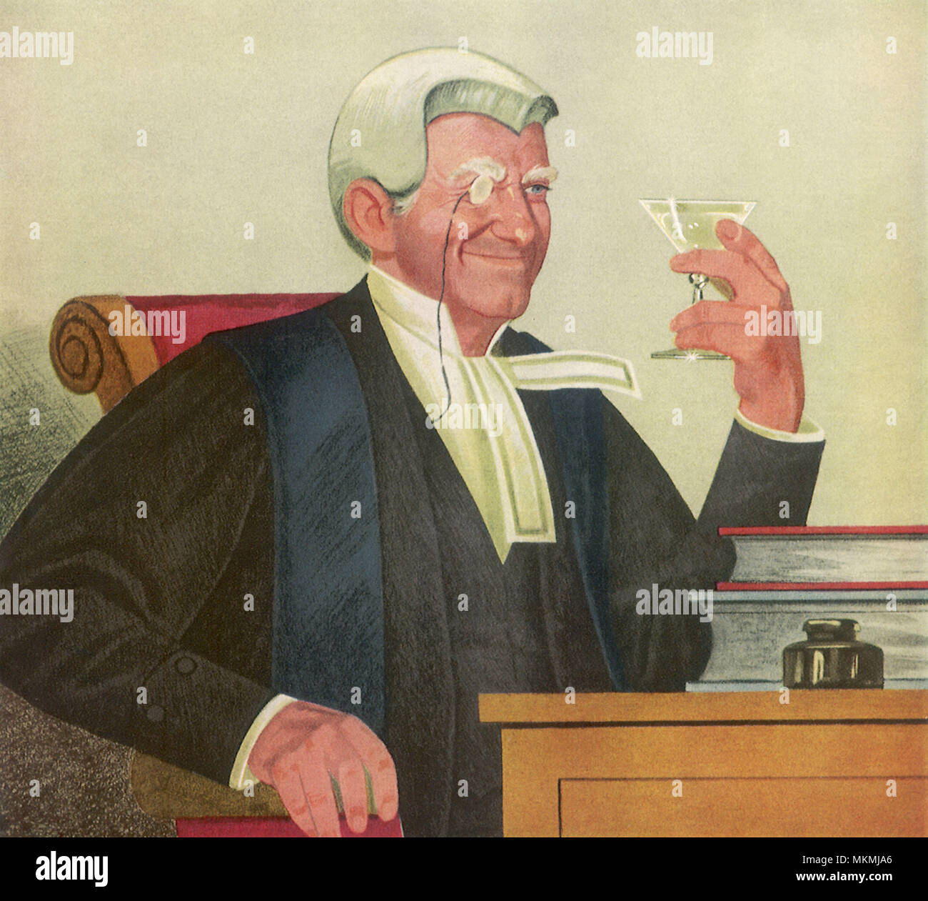 Judge with Martini Stock Photo - Alamy