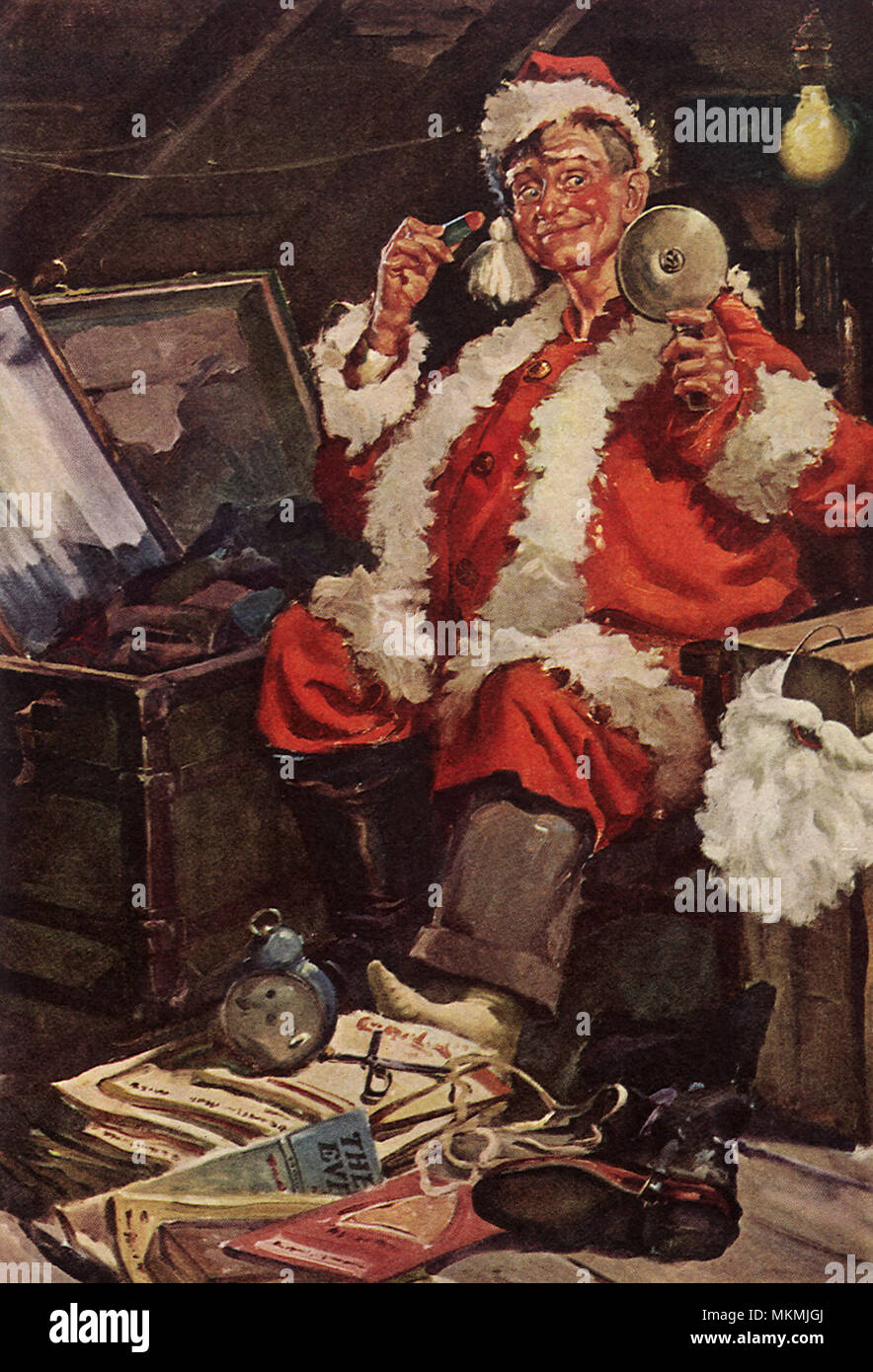 Dressing as Santa Stock Photo - Alamy