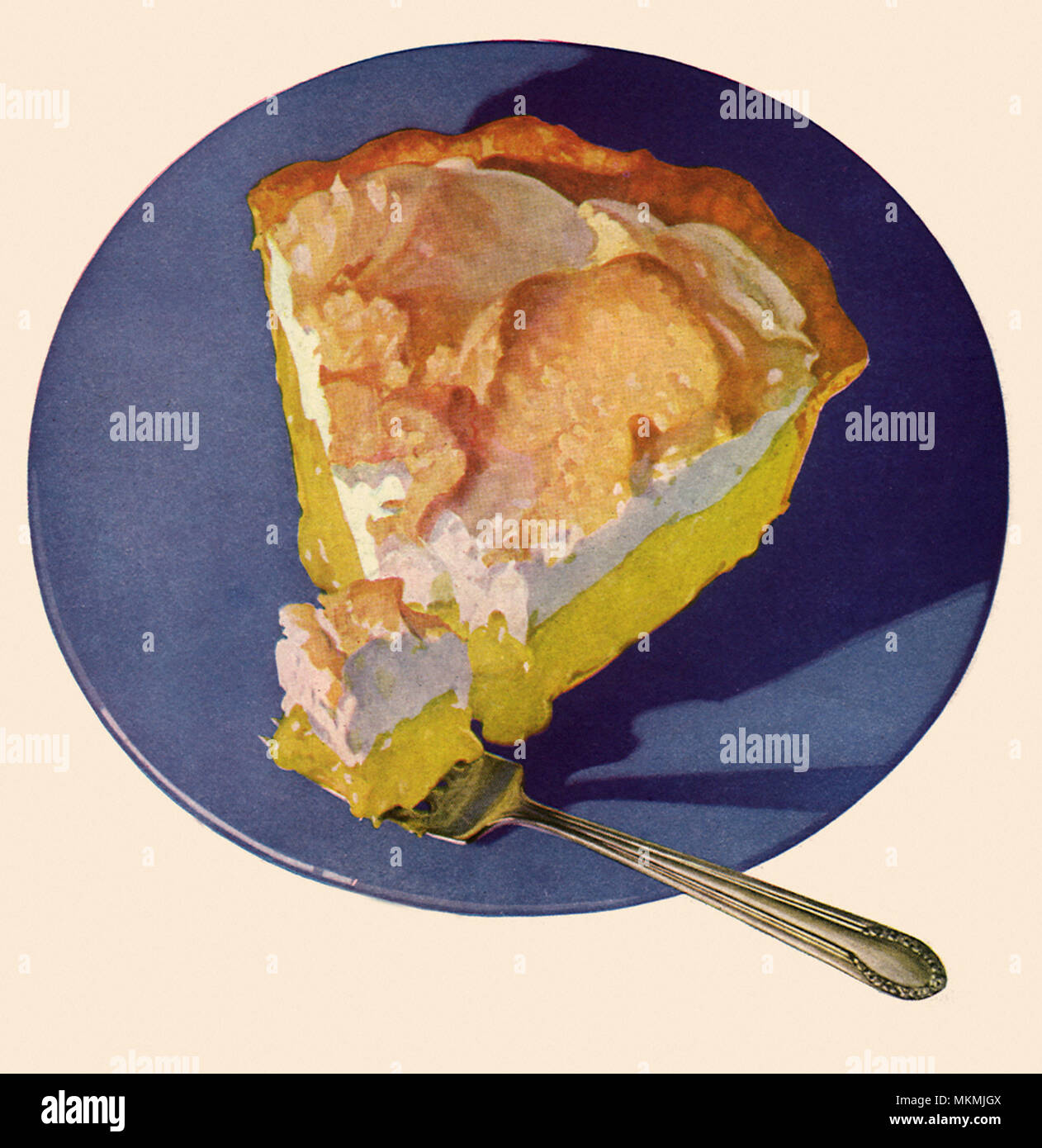 Wedge of Lemon Meringue Stock Photo - Alamy