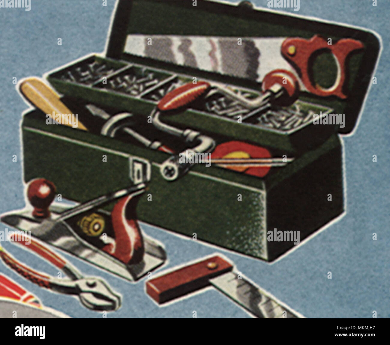 Vintage toolbox illustration hi-res stock photography and images - Alamy