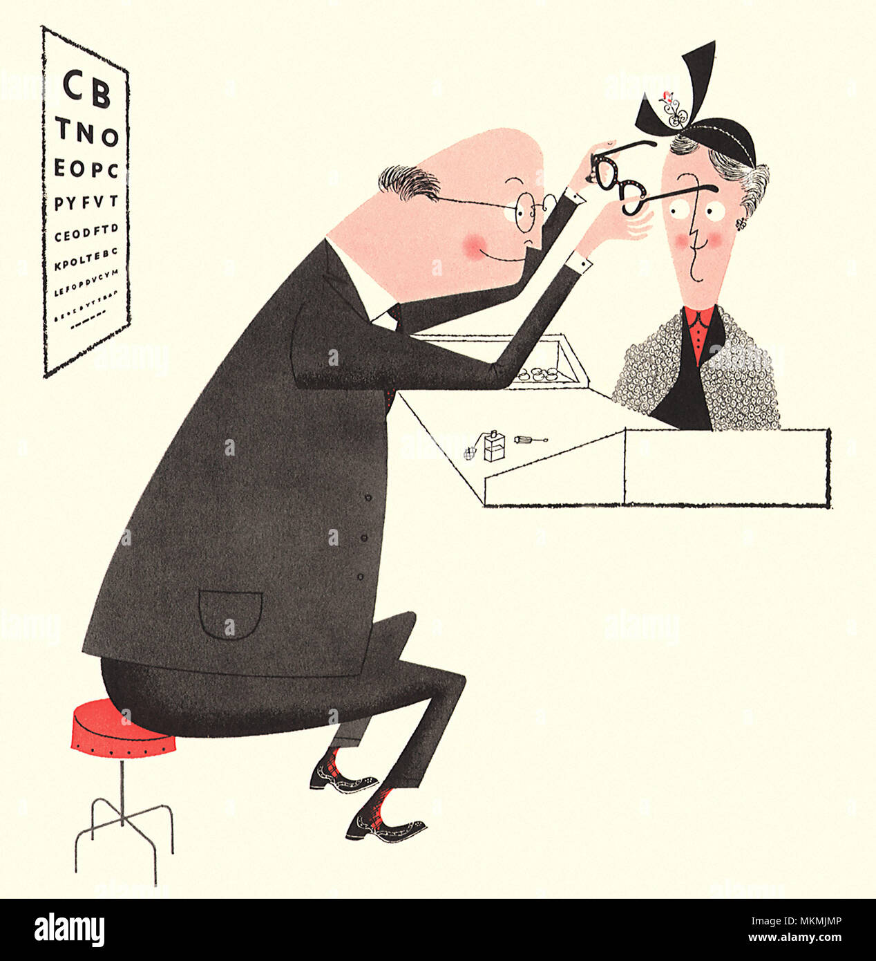 Optometrist illustration hi-res stock photography and images - Alamy