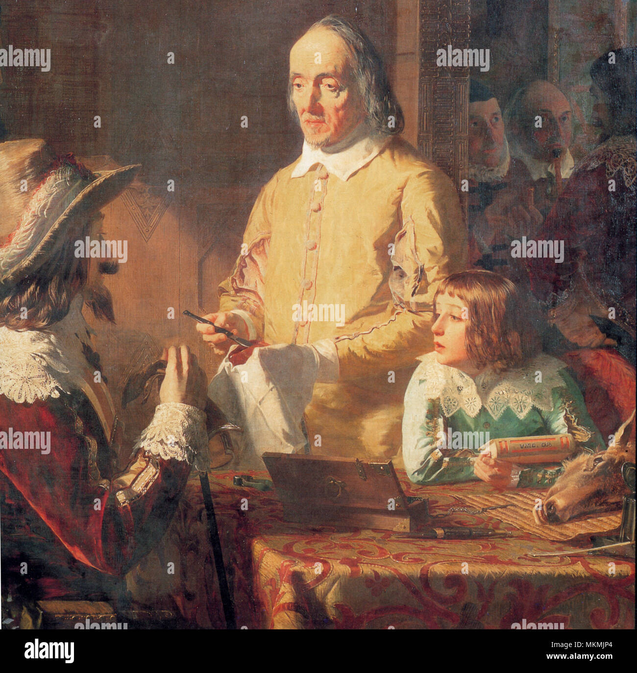 Explaining theory of circulation to King Charles I Stock Photo - Alamy