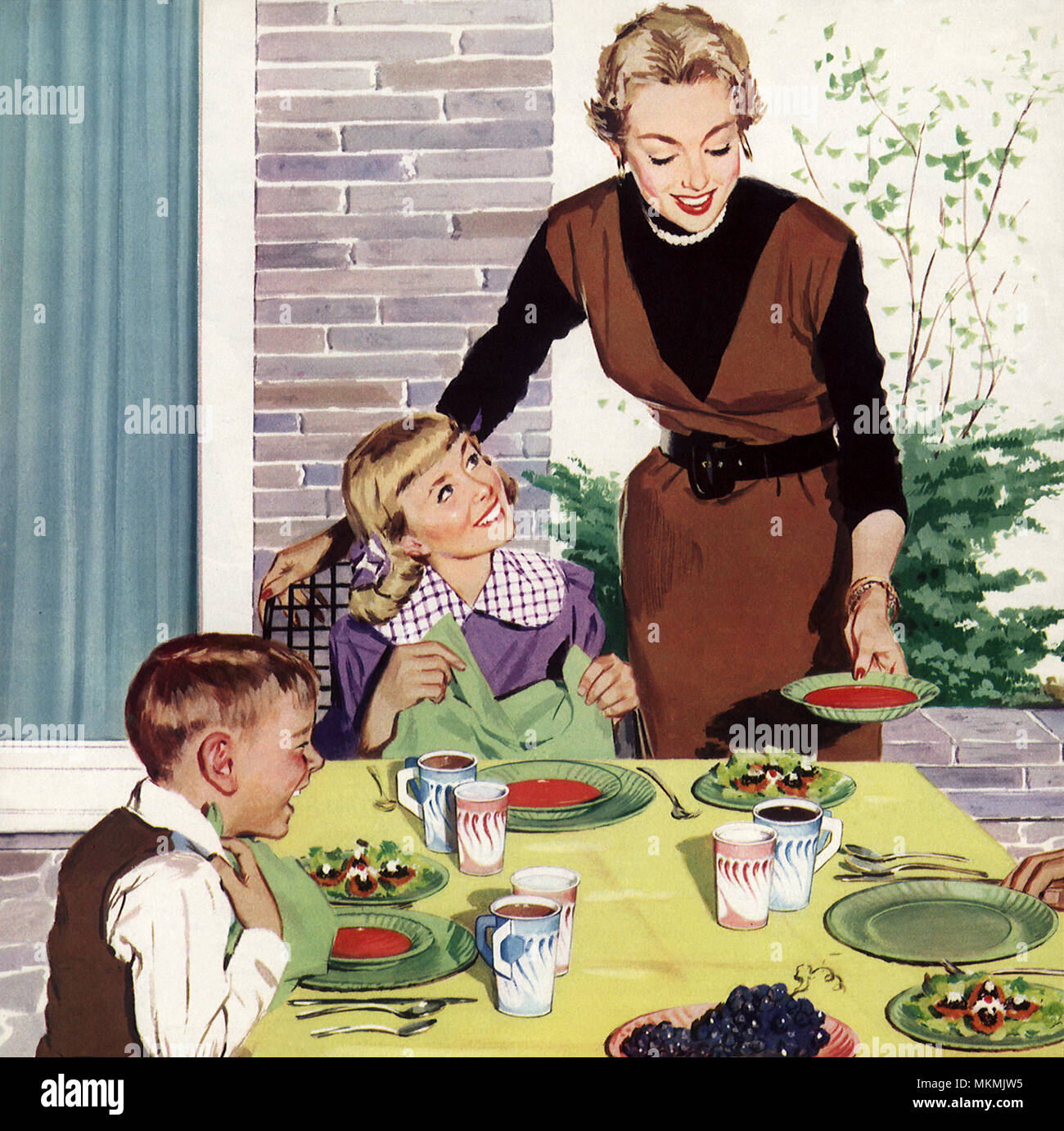 Mom Serves Food Hi Res Stock Photography And Images Alamy