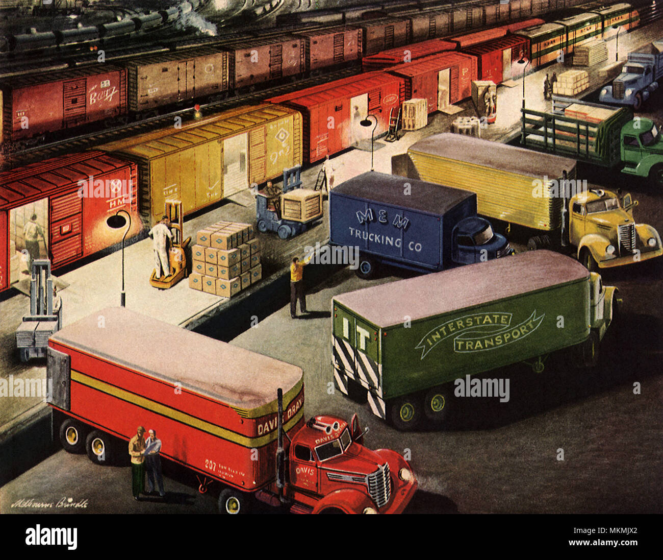 Interstate Truck Loads Stock Photo - Alamy