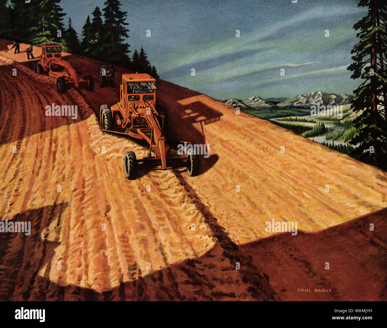 Constructing a Road Stock Photo - Alamy