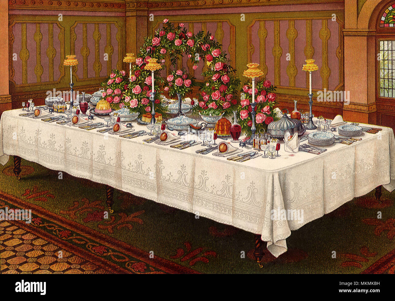 Gracious Dining Table Stock Photo - Alamy