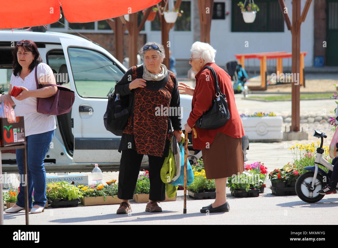 Street Market at village Kostenets Bulgaria Stock Photo - Alamy