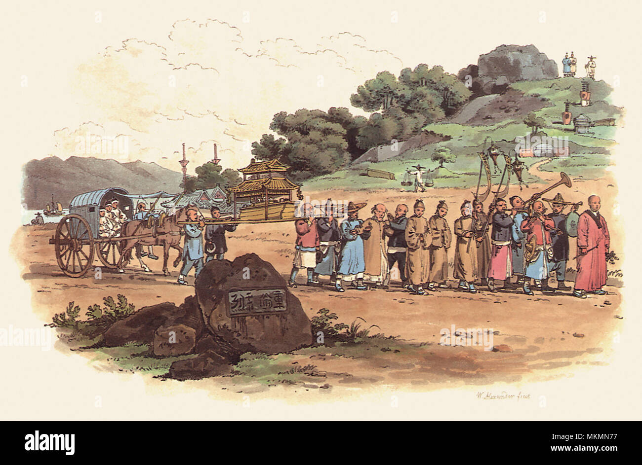 Funeral Procession 1804 Stock Photo - Alamy