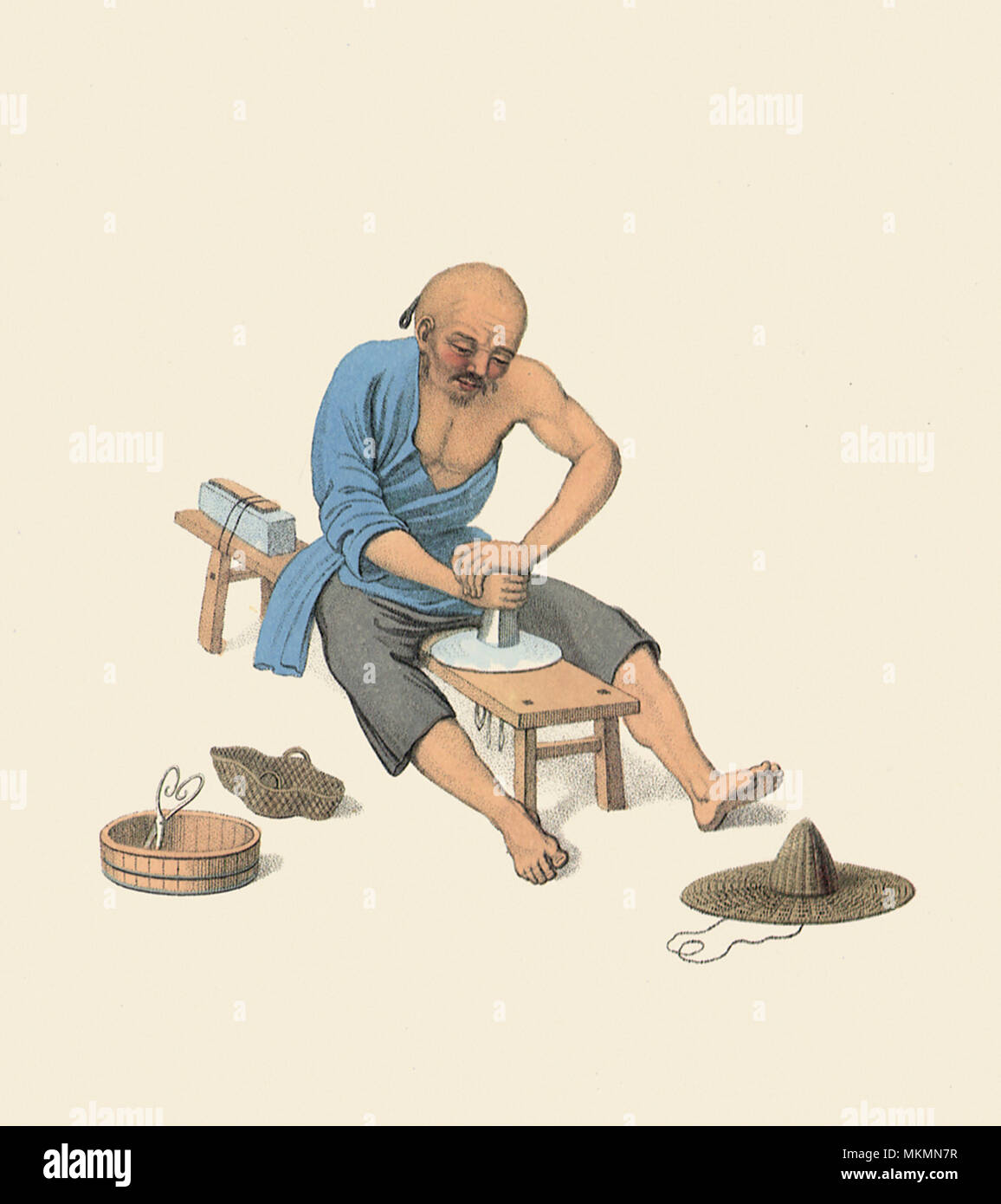 Man Polishing Crystals Stock Photo - Alamy