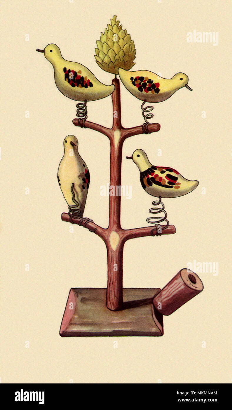 Toy Tree with Birds Stock Photo - Alamy
