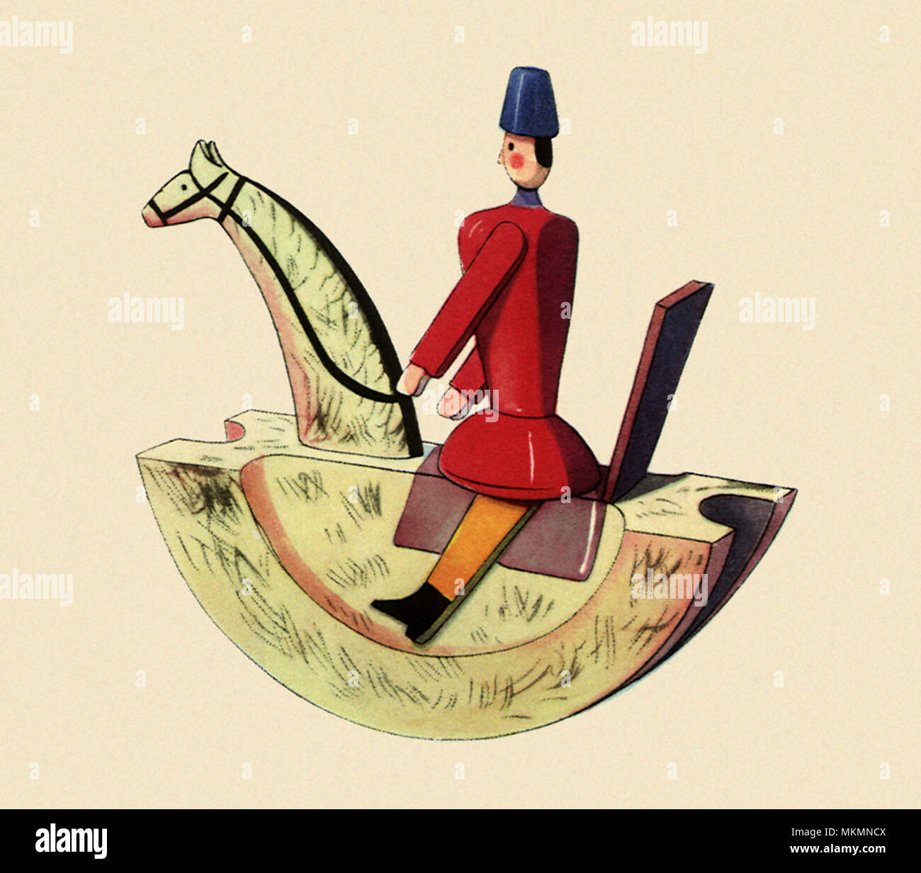 Rocking Horse and Rider Stock Photo - Alamy