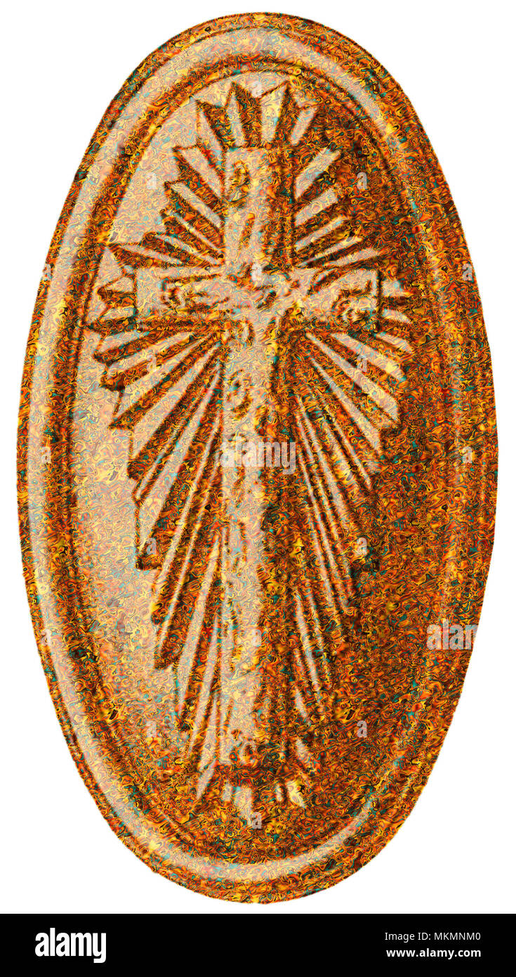 Cross on Oval Stock Photo - Alamy