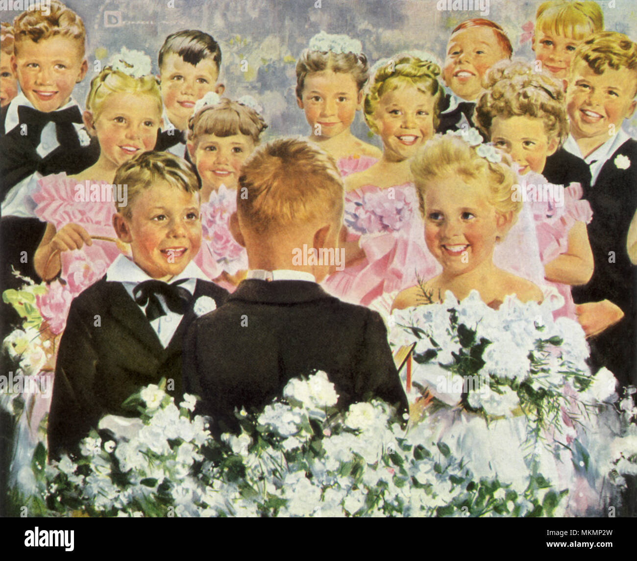 Kids' Mock Wedding Stock Photo - Alamy