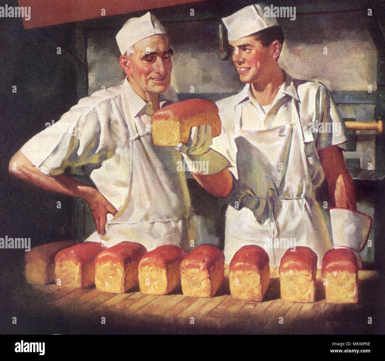Bakers and Bread Loaves Stock Photo - Alamy
