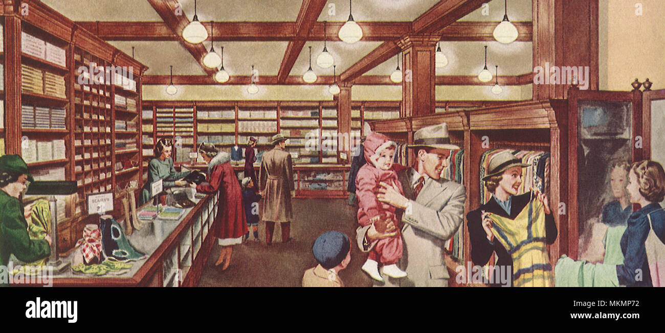 Department Store Scene Stock Photo - Alamy