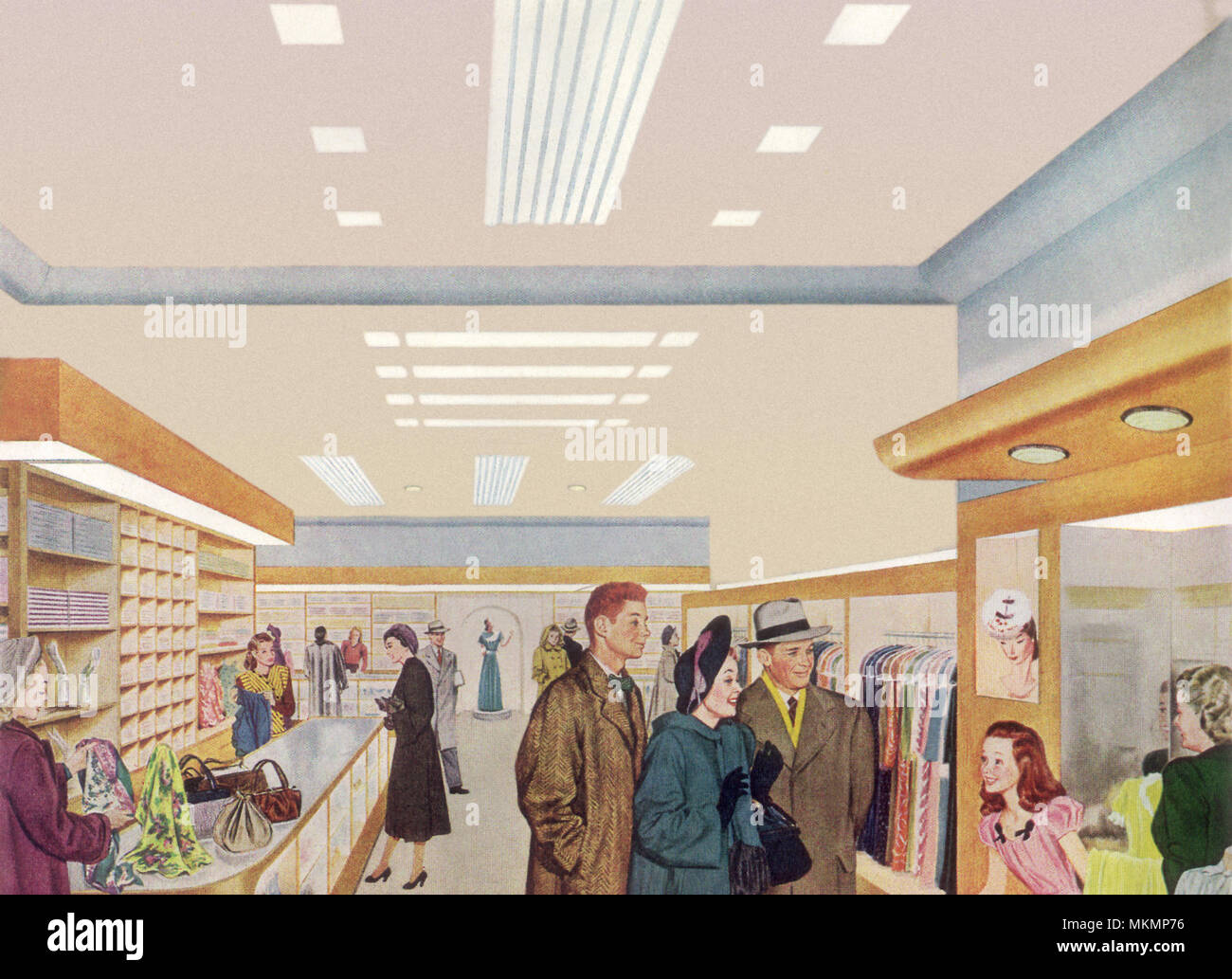 Department Store Scene Stock Photo - Alamy