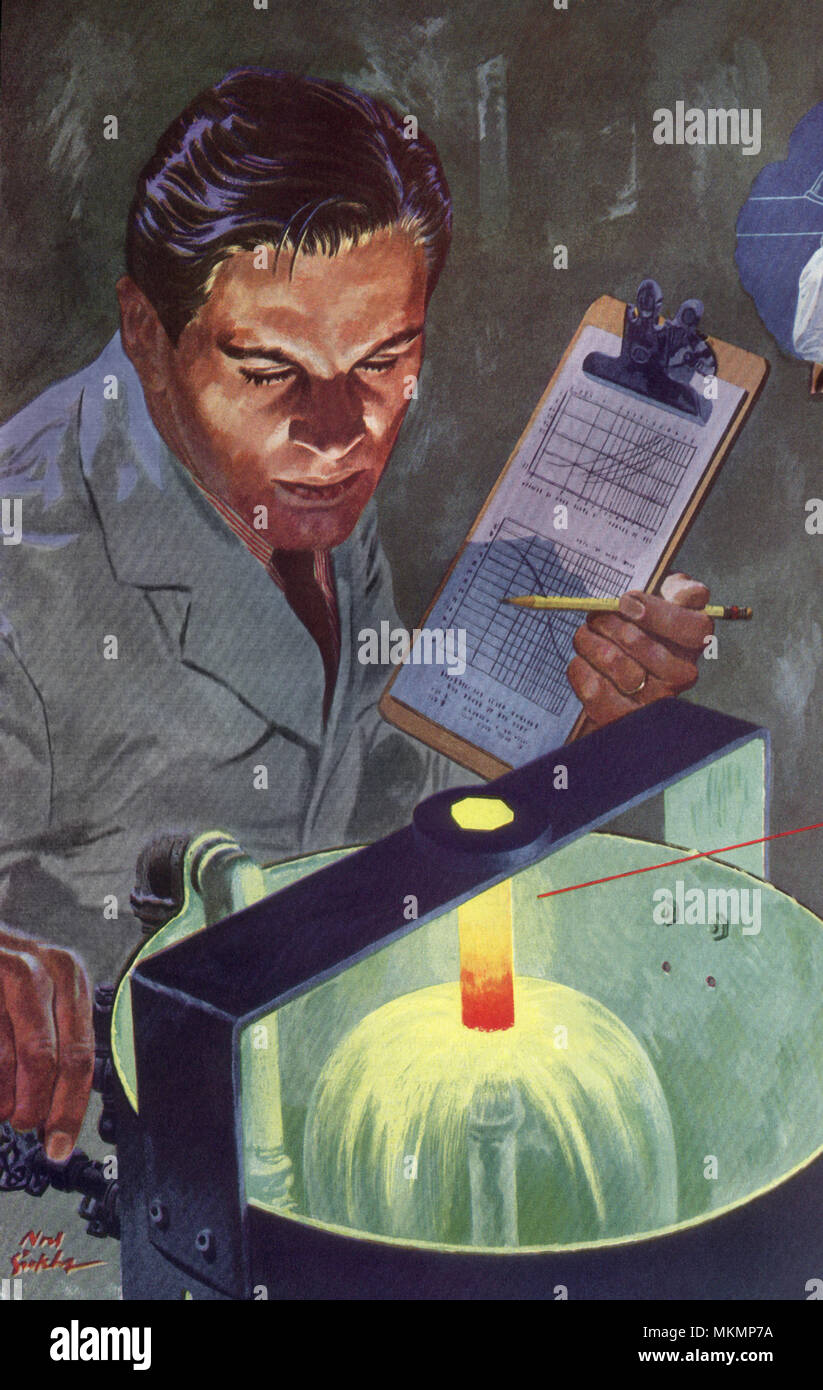 Engineer Testing Metal Stock Photo - Alamy