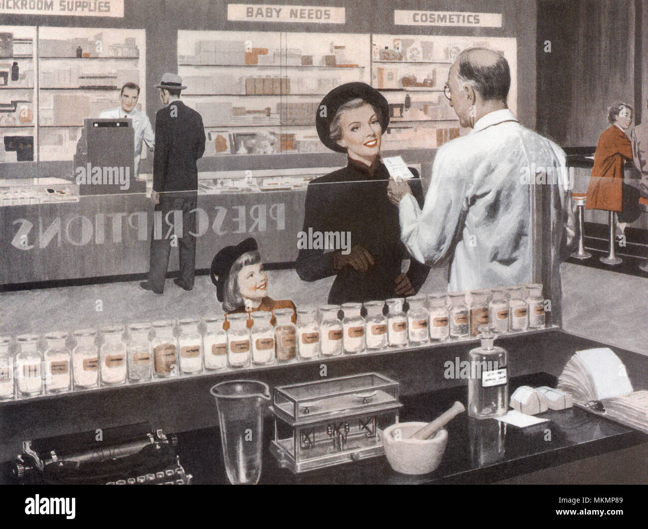 Vintage pharmacist hi-res stock photography and images - Alamy
