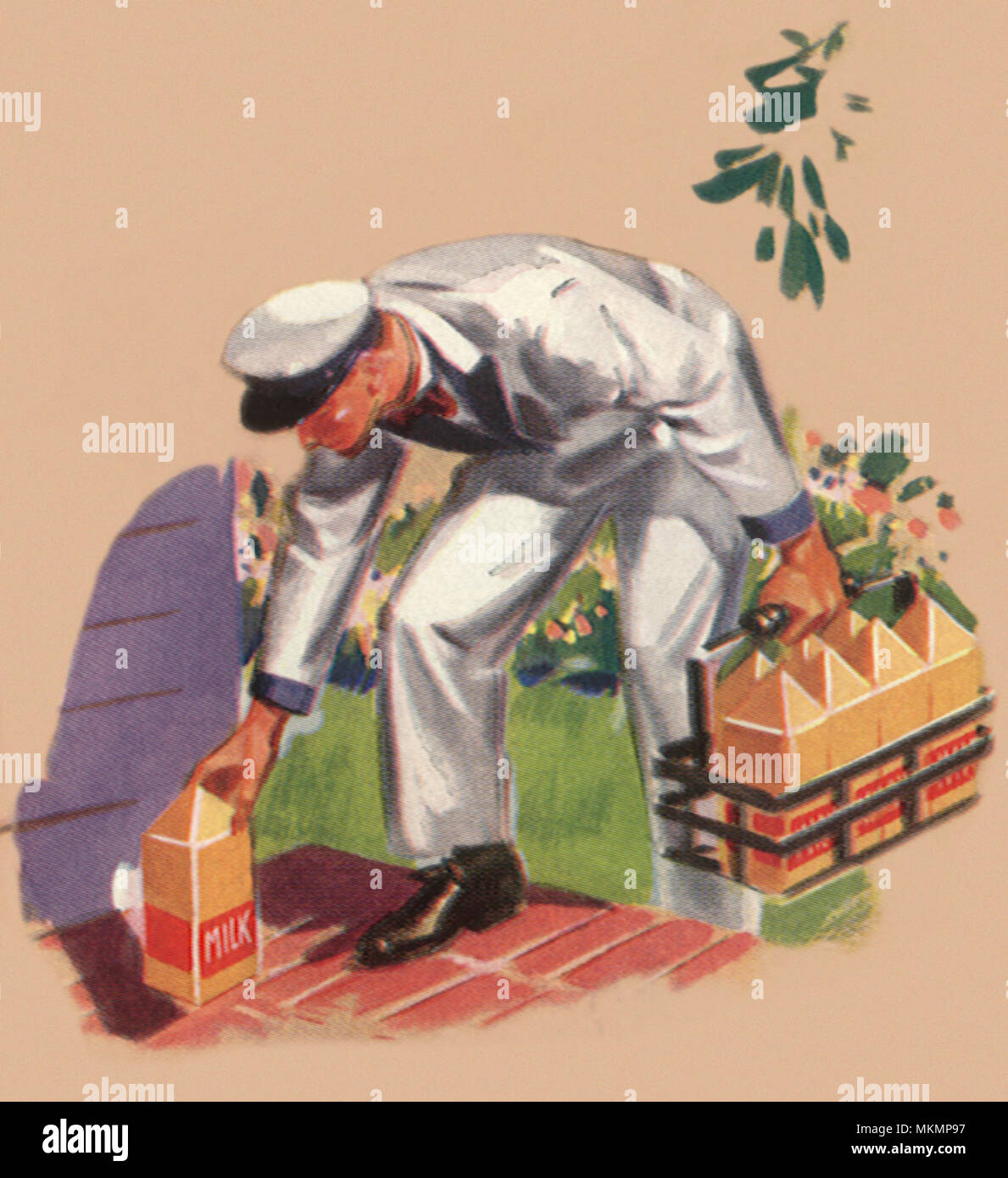 Milkman on Rounds Stock Photo - Alamy