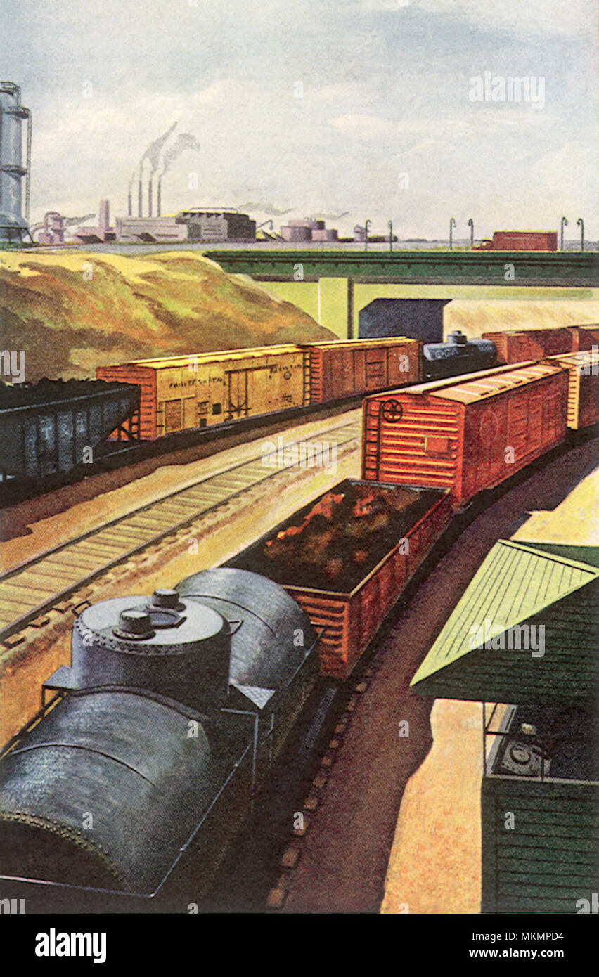 Multiple freight trains hi-res stock photography and images - Alamy