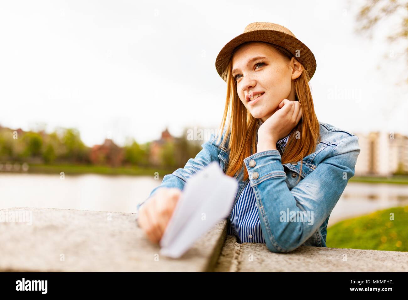 Young red haired girl Stock Photo - Alamy