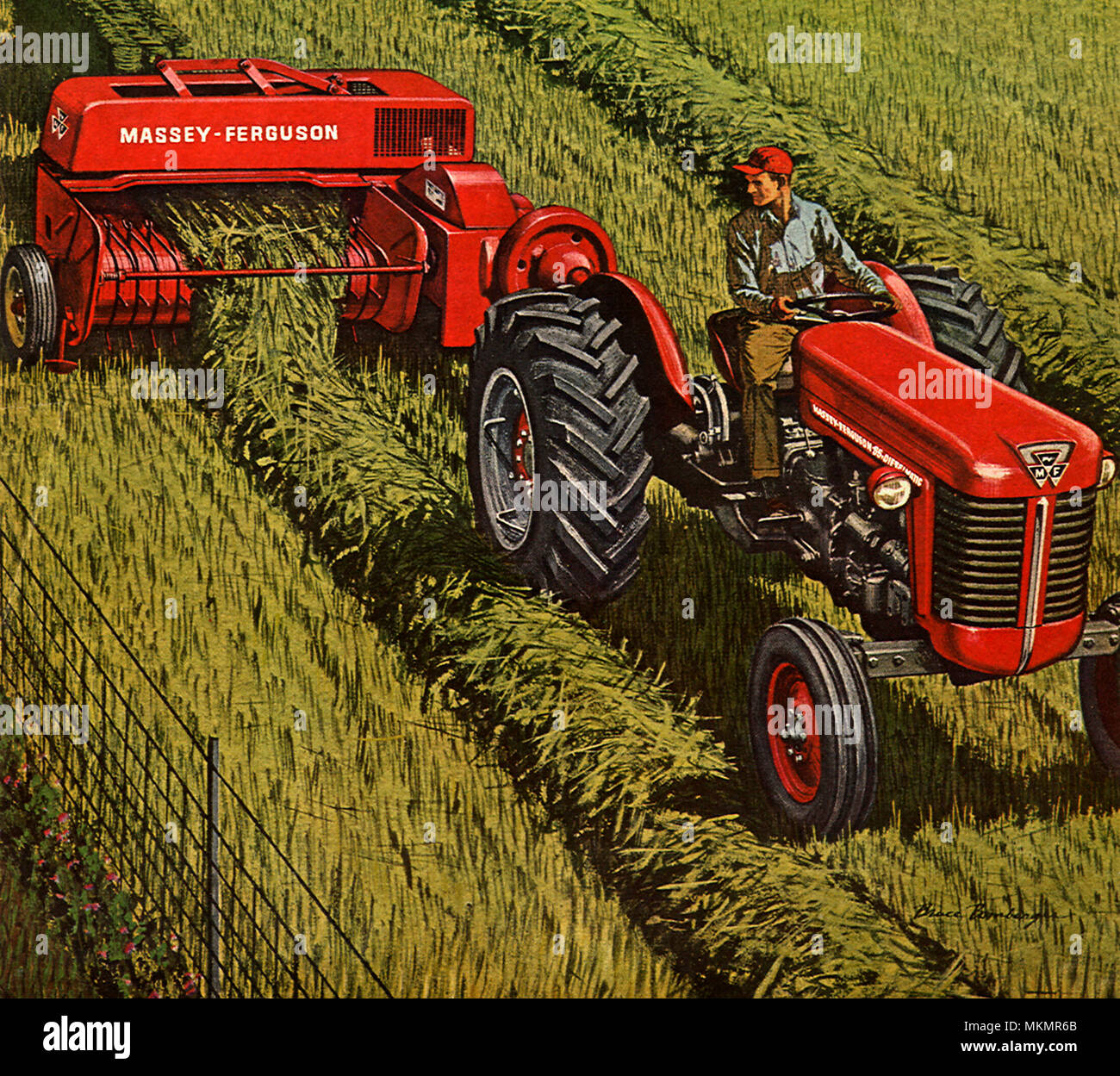 Vintage hay baler hi-res stock photography and images - Alamy