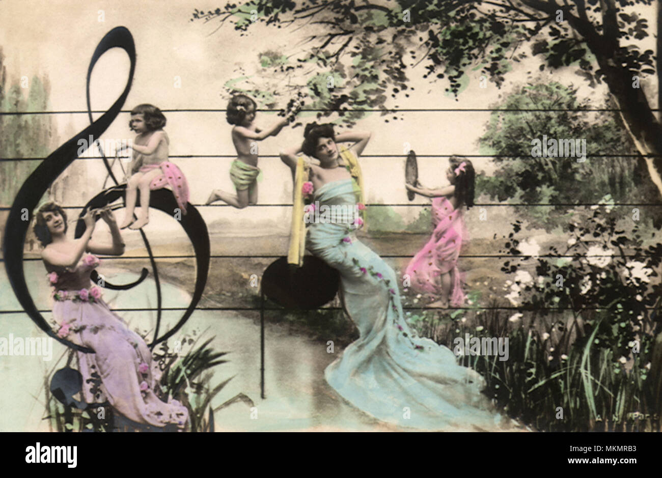 Muses by Pond's Edge Stock Photo - Alamy