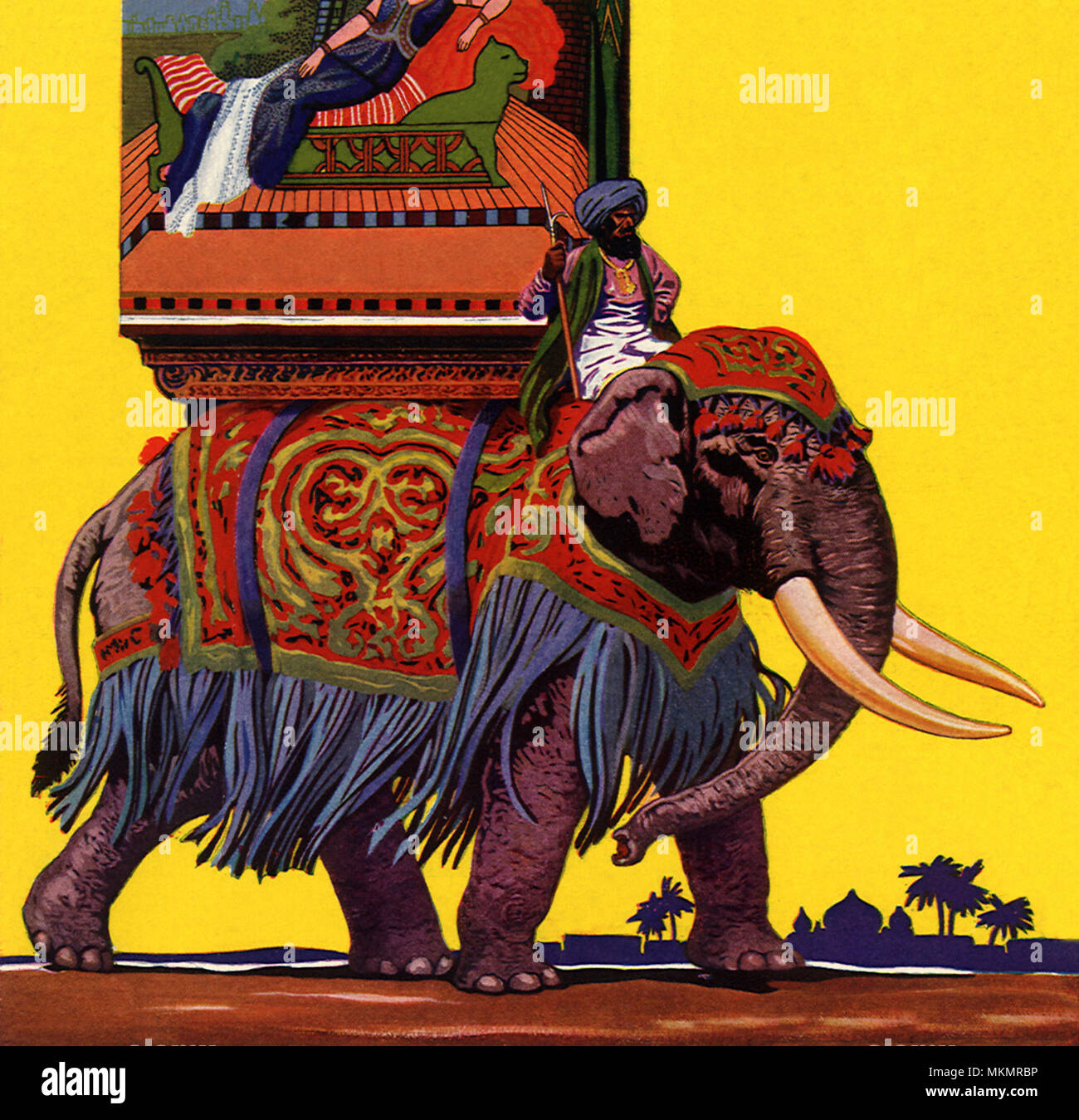 Man Rides Elephant Stock Photo - Alamy