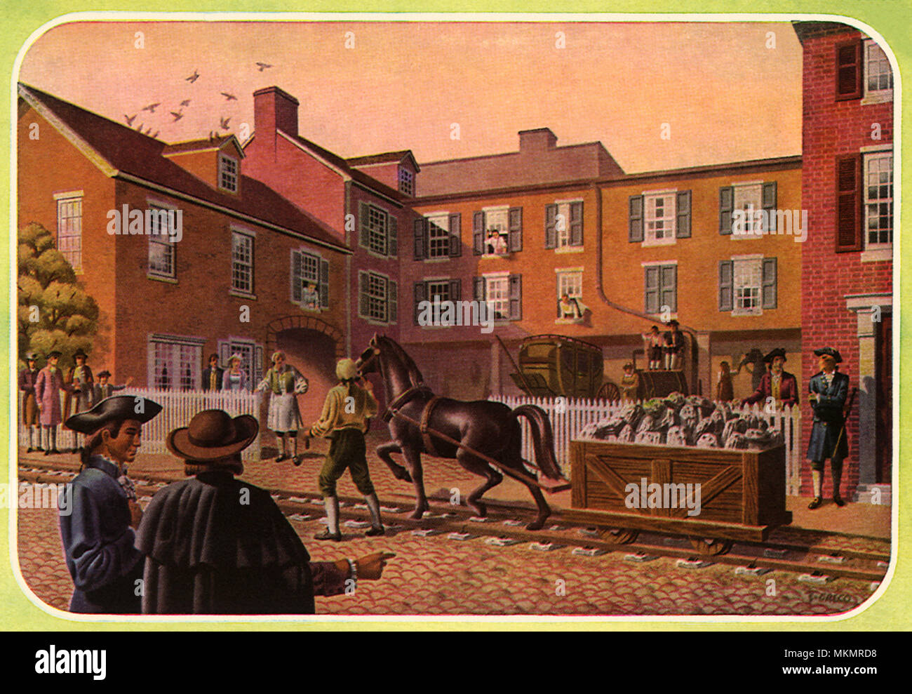 Colonial Railway. Philadelphia Stock Photo - Alamy