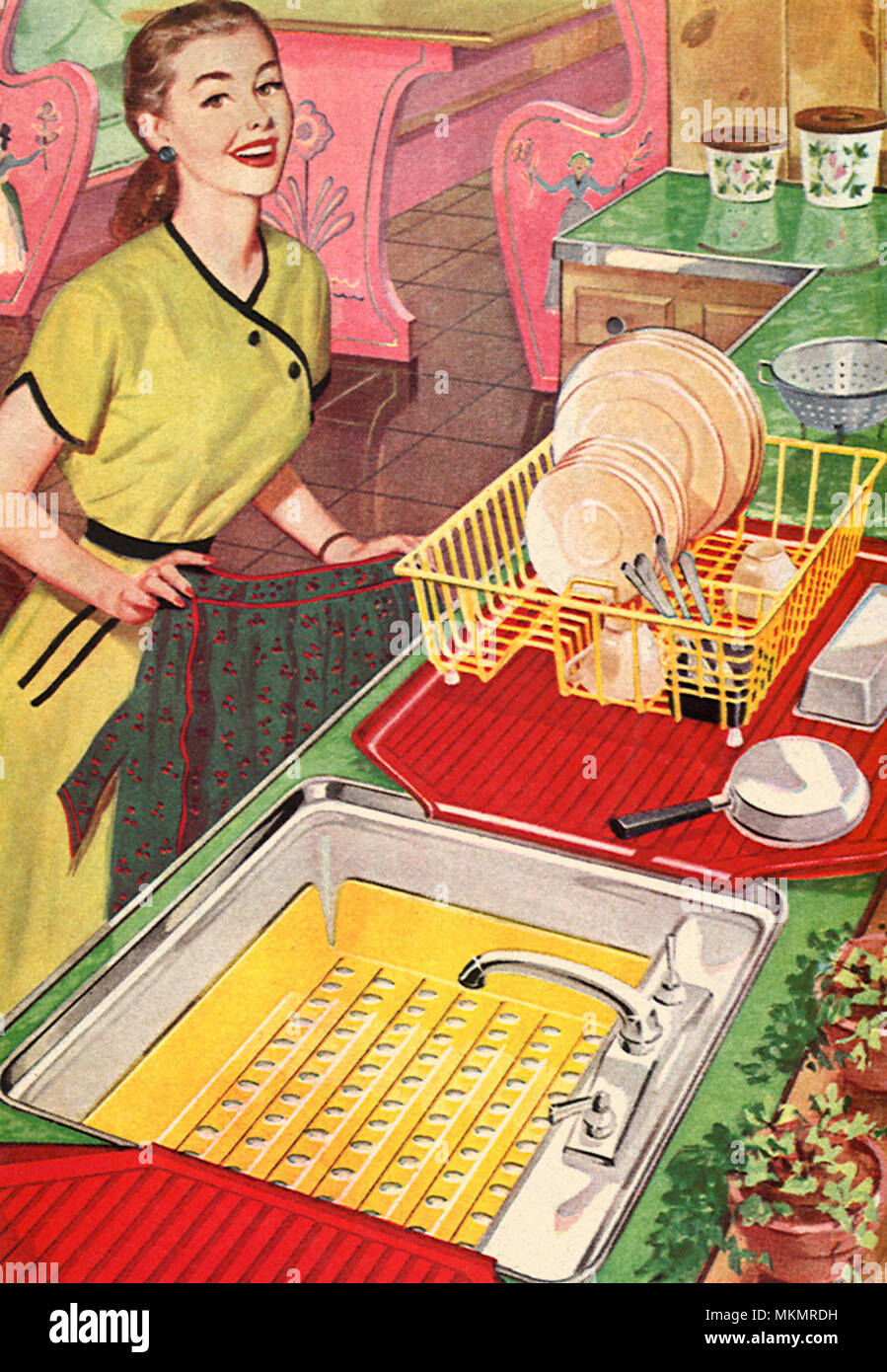 Vintage happy homemaker hi-res stock photography and images - Alamy