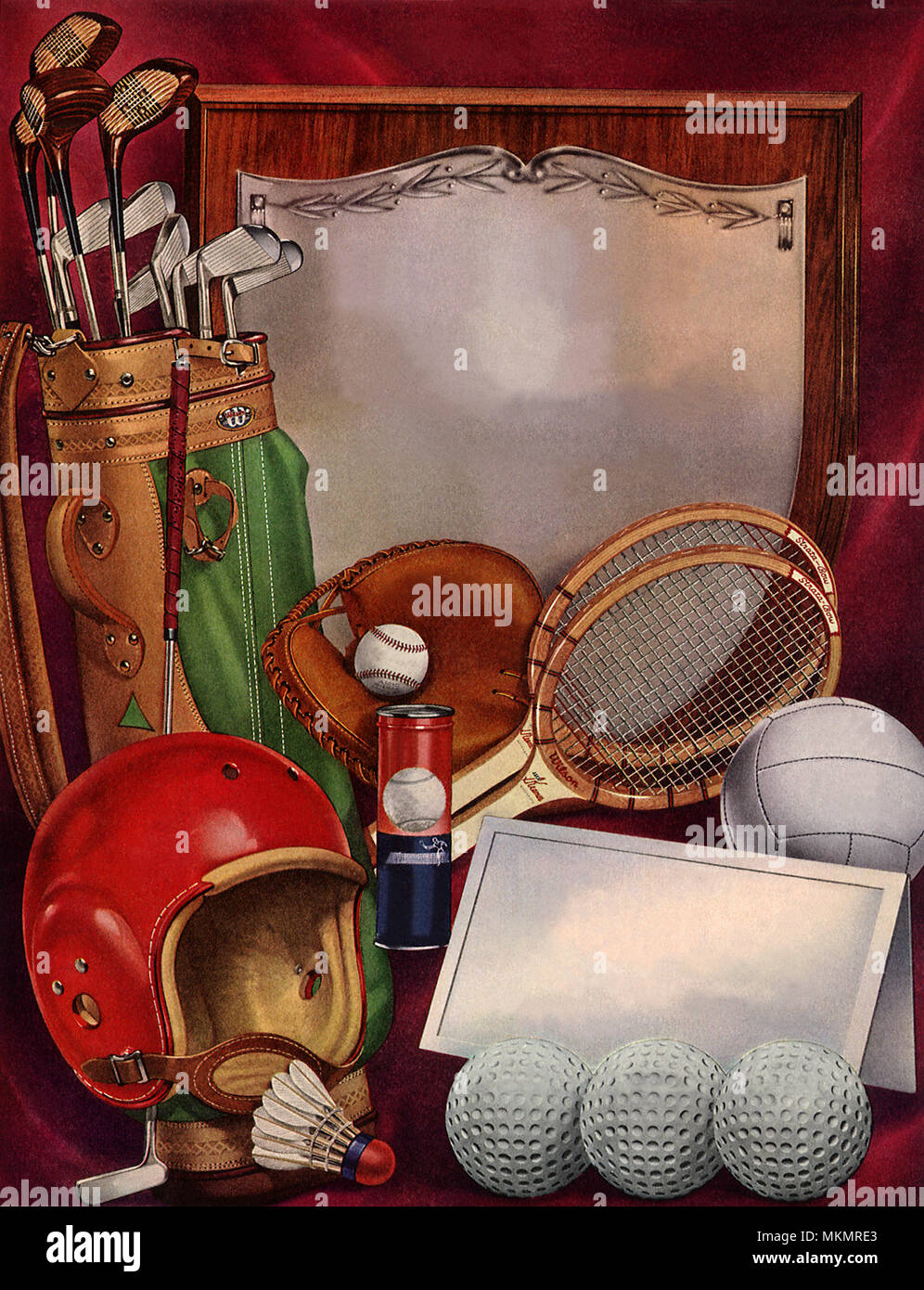 Vintage sports equipment hi-res stock photography and images - Alamy