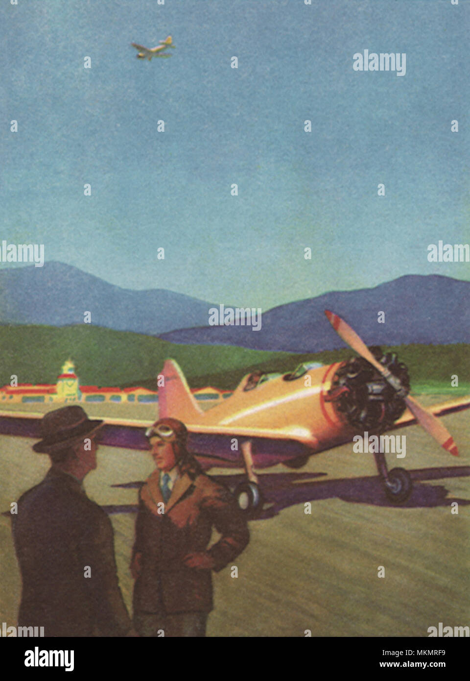 Vintage plane runway hi-res stock photography and images - Alamy